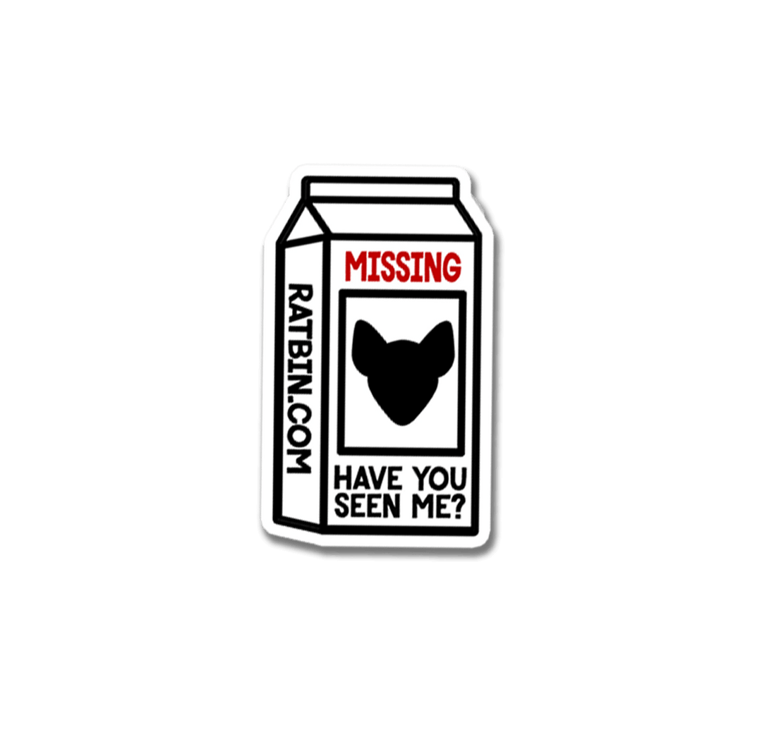 "MISSING" Sticker – RATBIN